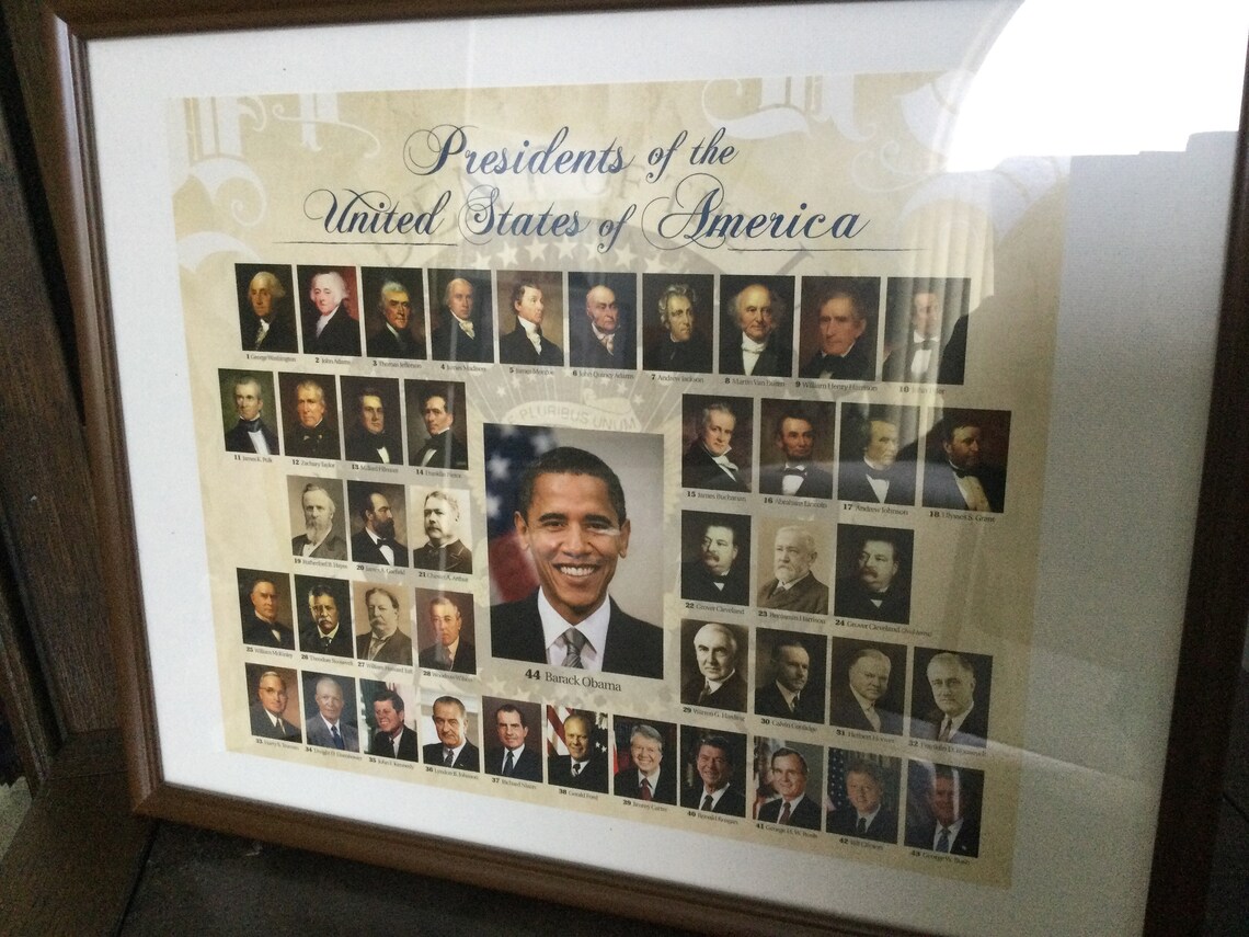 11x14 Framed Presidential Poster Featuring President Barack Obama and ...