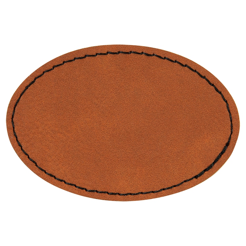 Set of 10 Blank Rawhide Laserable Leatherette Oval Patch With - Etsy