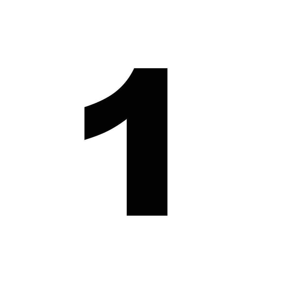 Set of 10 Number "1" Leatherette Patches With Adhesive Backing ...