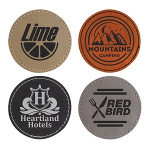Variety Sample Pack of Laserable Leatherette Patches With Adhesive, Hat ...