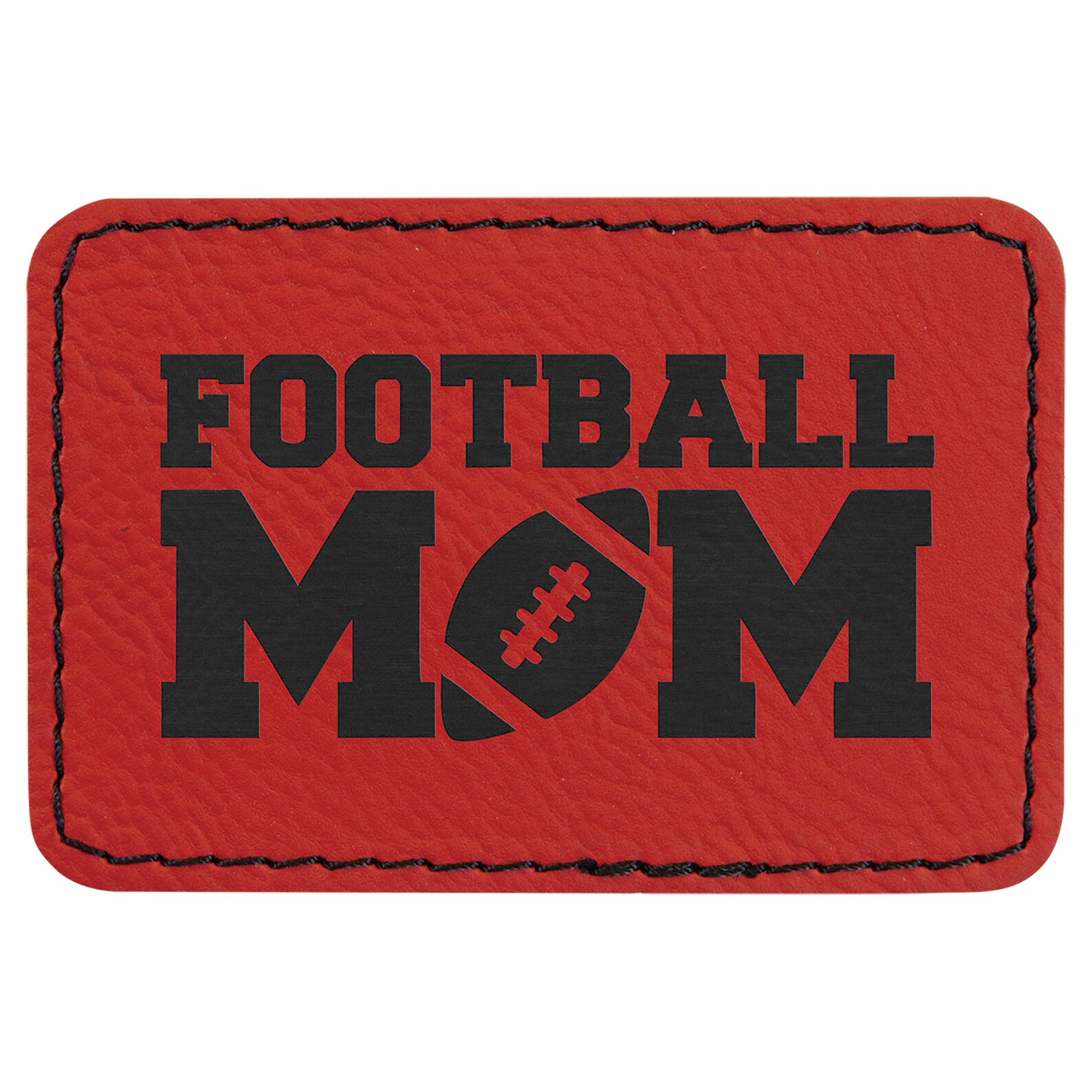 Set of 10 Blank Red Laserable Leatherette Rectangle Patch With Adhesive ...