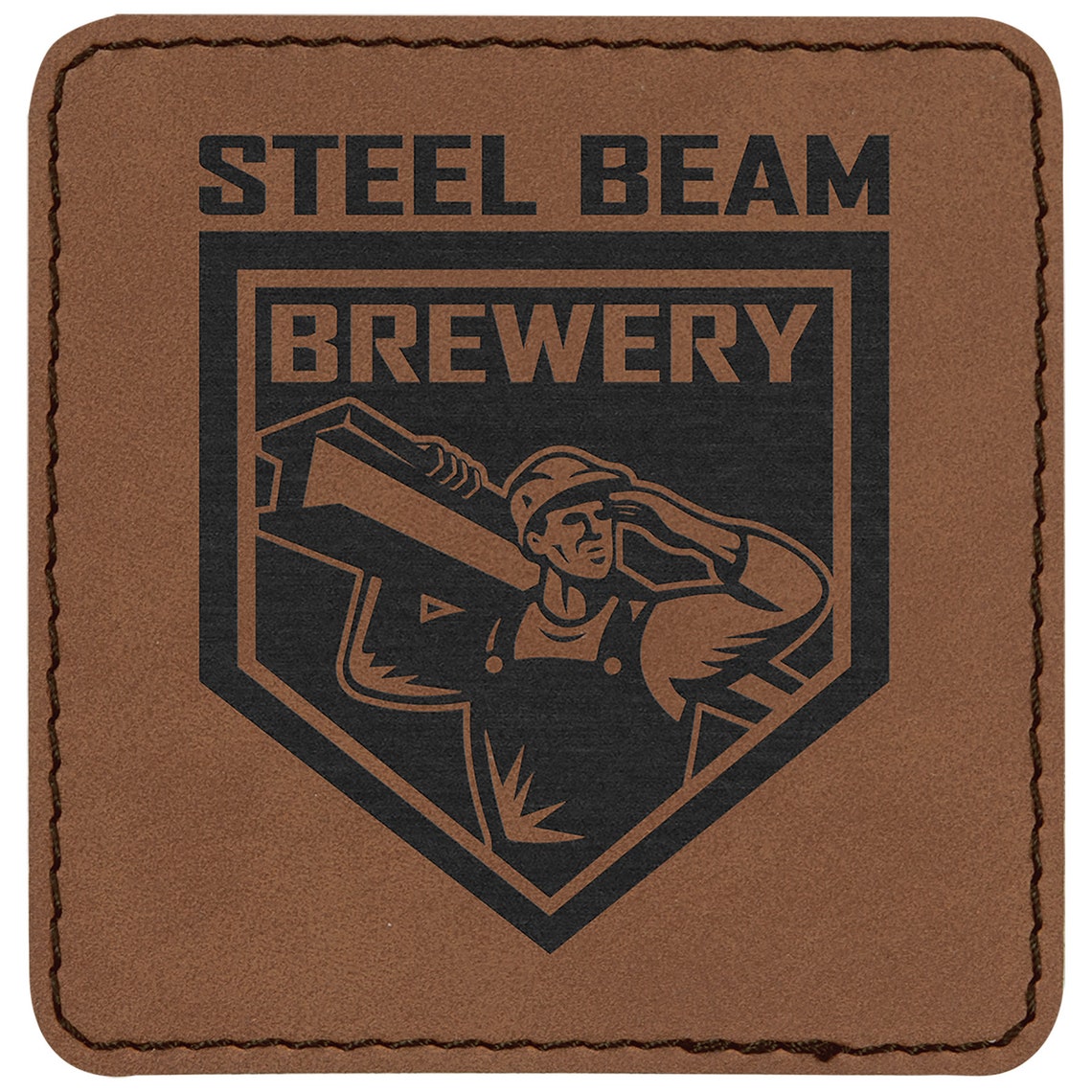 Set of 10 Blank Dark Brown Laserable Leatherette Square Patch - Etsy