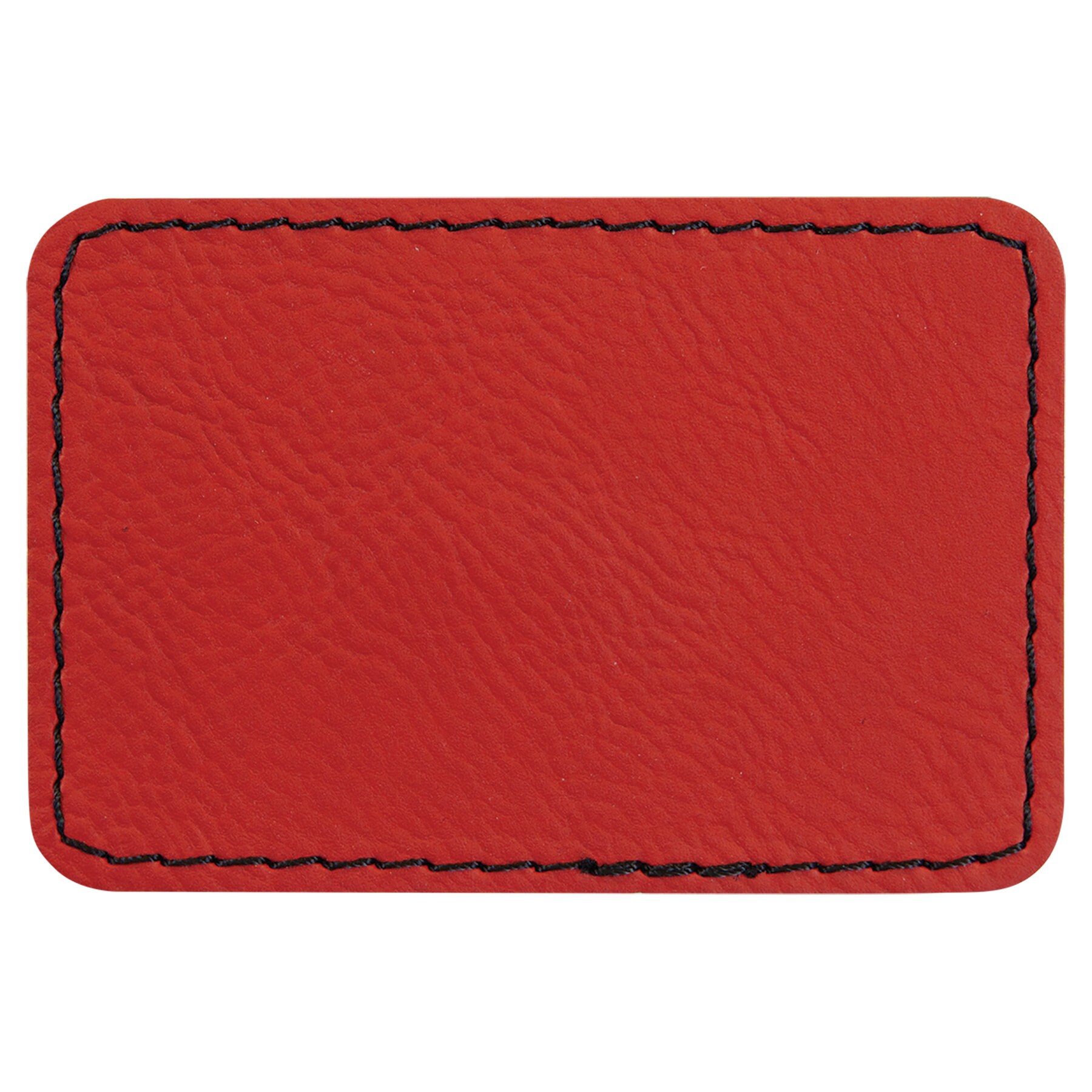 Set of 10 Blank Red Laserable Leatherette Rectangle Patch With Adhesive ...