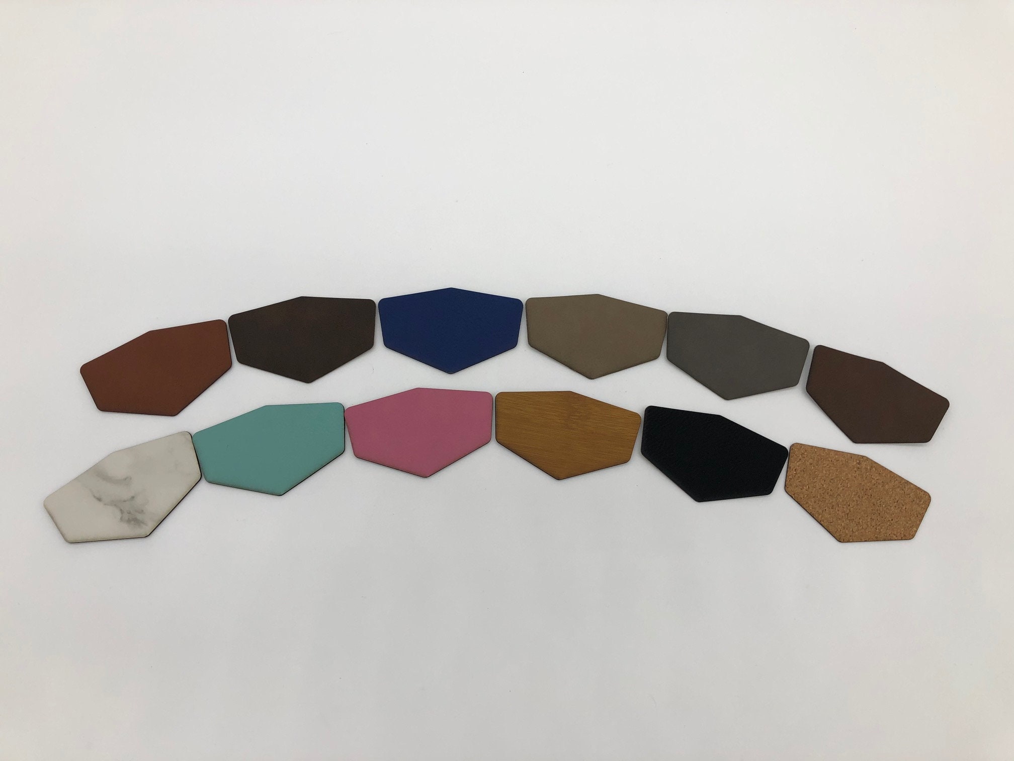 Various Shape Hexagon Leatherette Patches With Adhesive Backing - No ...
