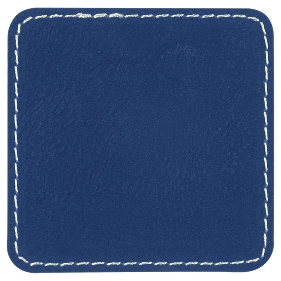 Set of 10 Blank Blue Laserable Leatherette Square Patch with | Etsy