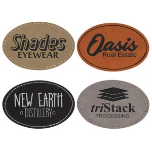Variety Sample Pack of Laserable Leatherette Patches With Adhesive, Hat ...