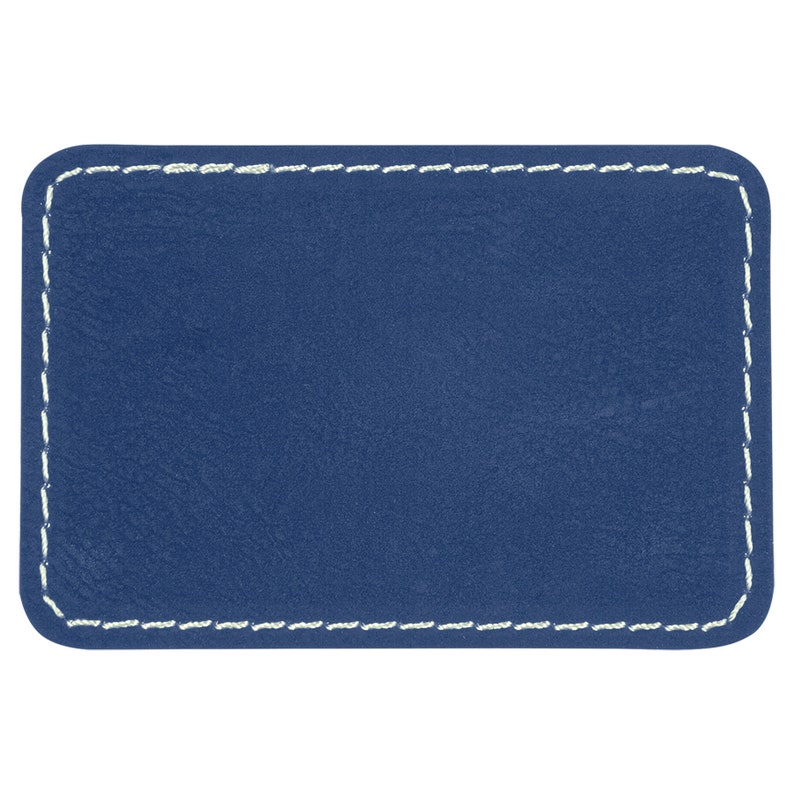 Set of 10 Blank Blue Laserable Leatherette Rectangle Patch - Etsy