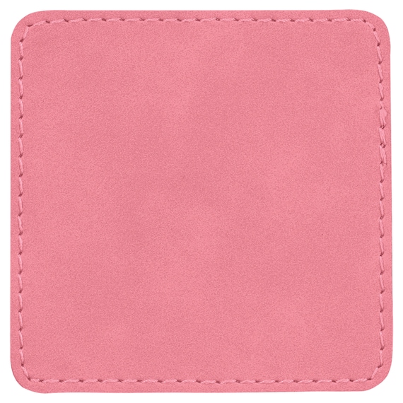 Set of 10 Blank Pink Laserable Leatherette Square Patch With - Etsy