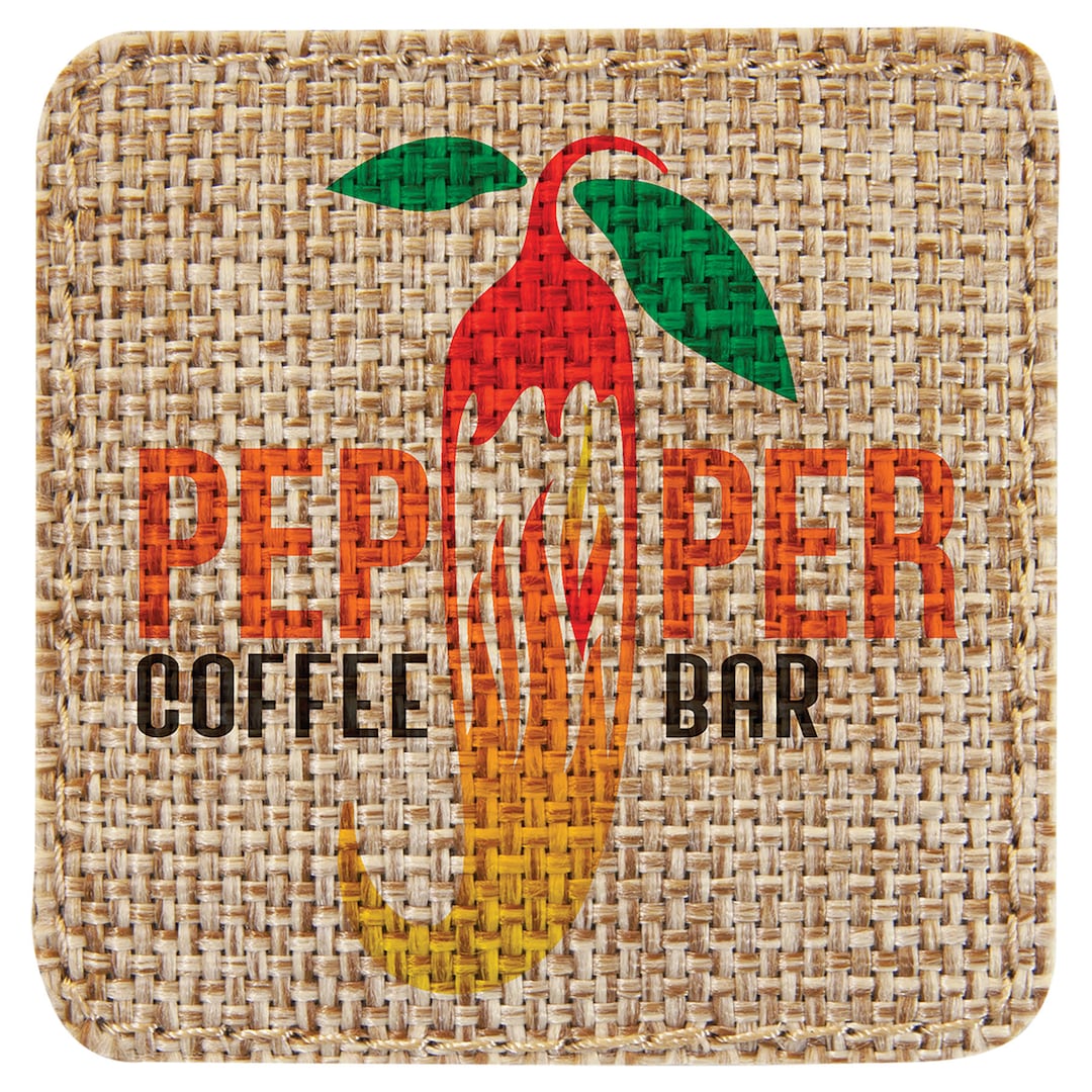 Set of 10 Blank, Rustic Burlap Style Square Patches for Sublimation ...
