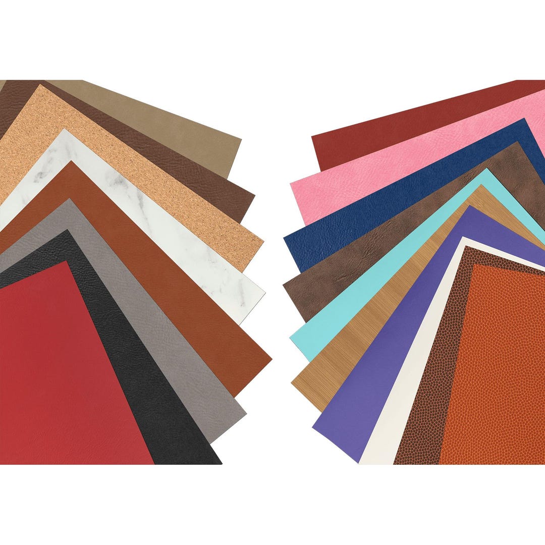 Laserable Leatherette Sheet Stock With Foam Backing 12" X 24", Premium ...
