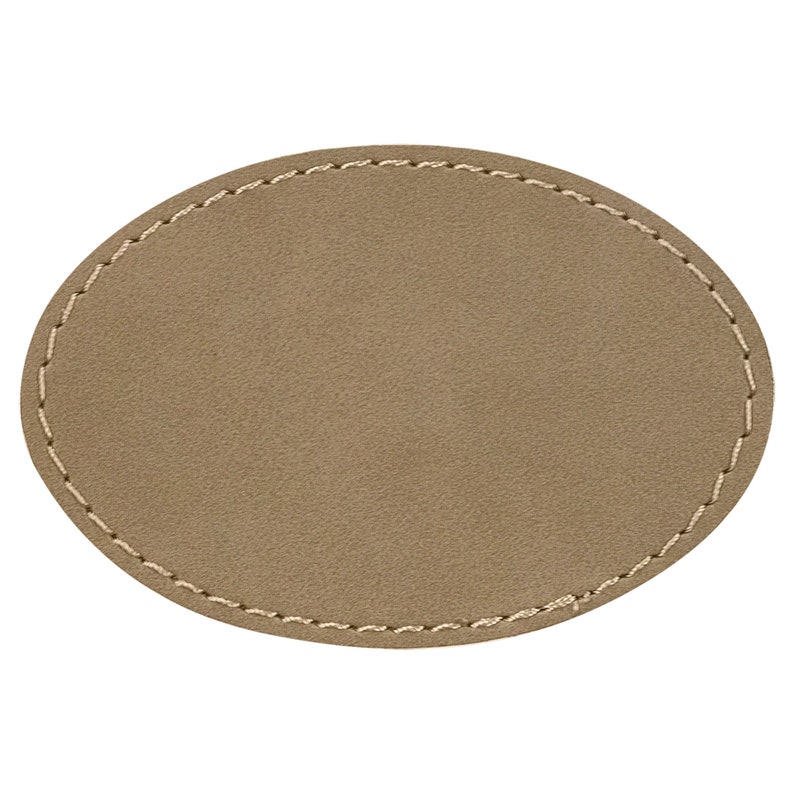 Set of 10 Blank Light Brown Laserable Leatherette Oval Patch - Etsy
