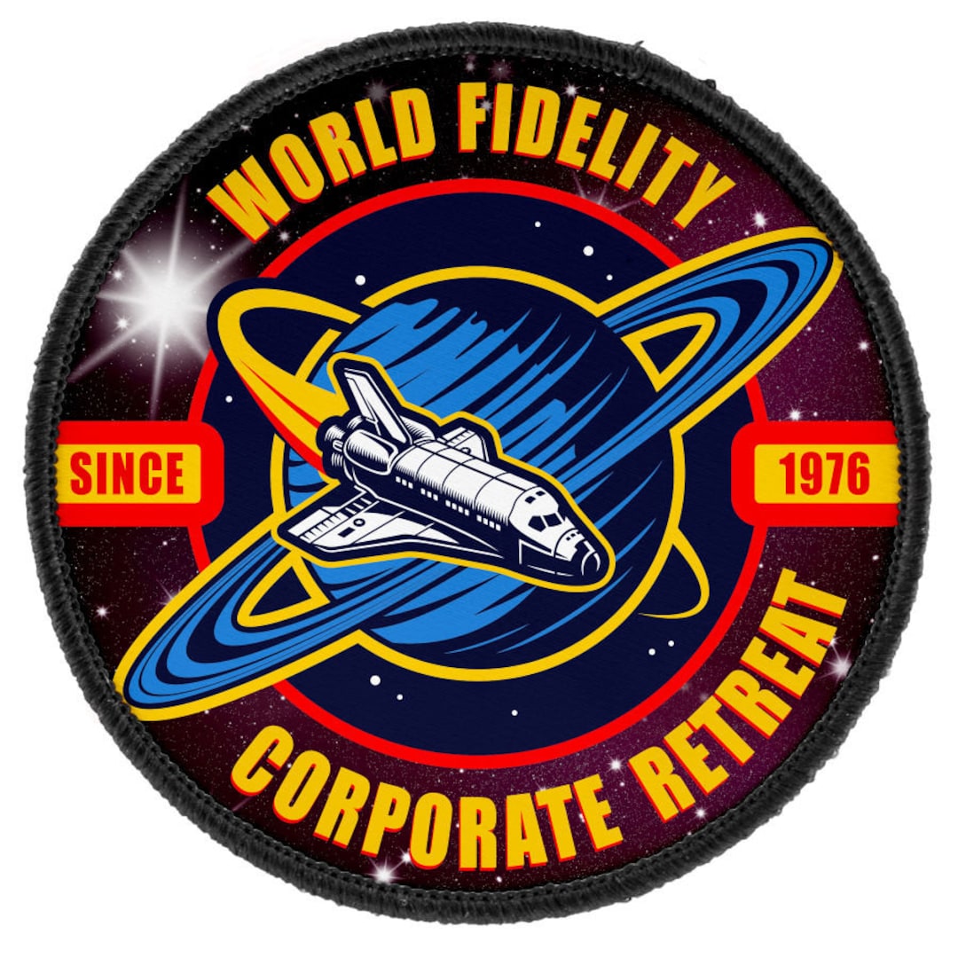 Set von 10 leeren, schwarzen runden Aufnähern mit gesticktem Rand für ...