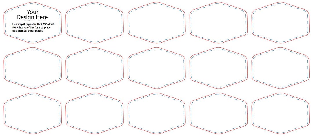3.5" X 2.5" Leatherette Hexagon Patch Jig or Cut File Template, Digital File - Etsy