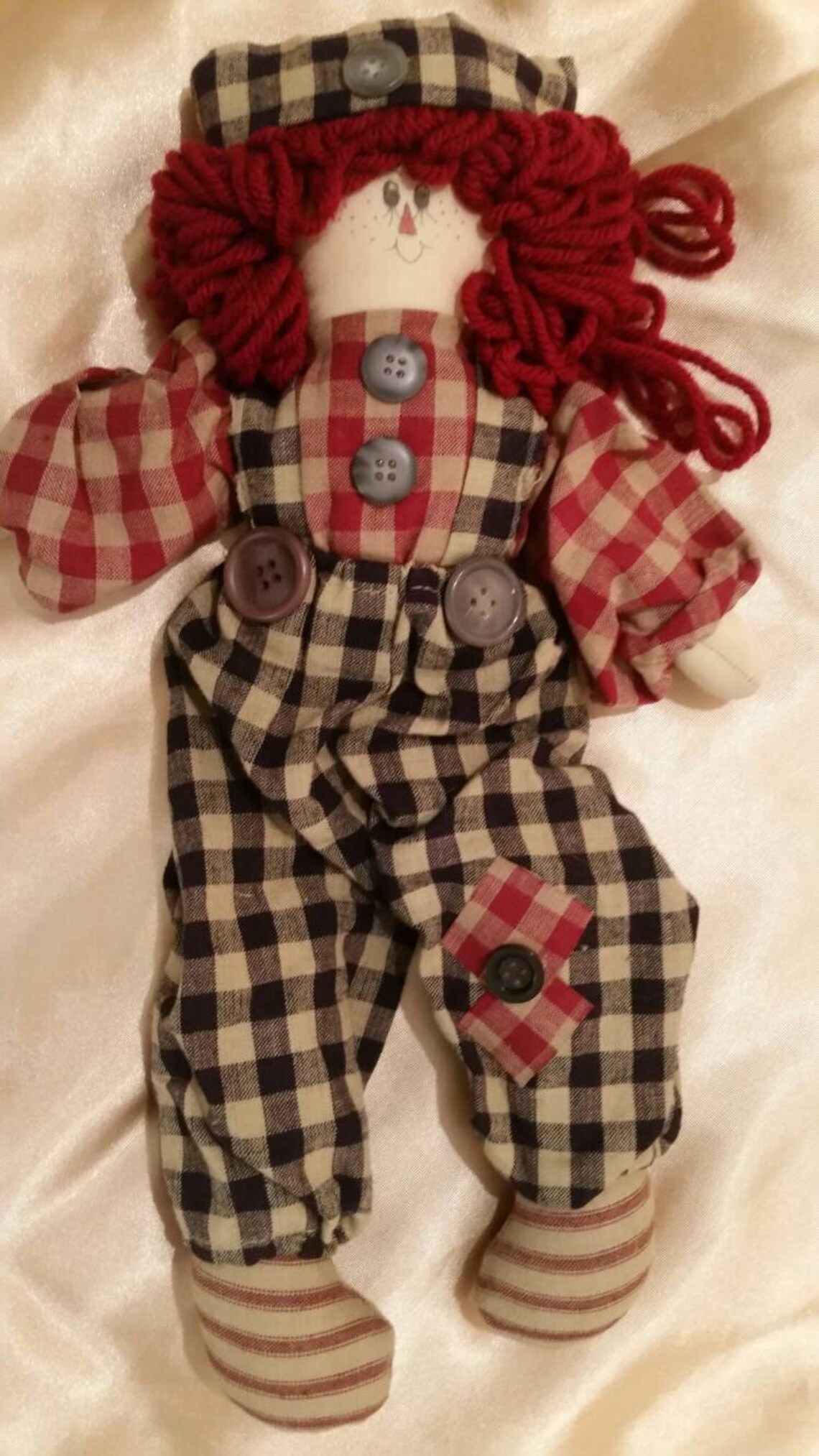 Vintage Handmade Cloth Raggedy Ann Doll in Adorable Classic - Etsy