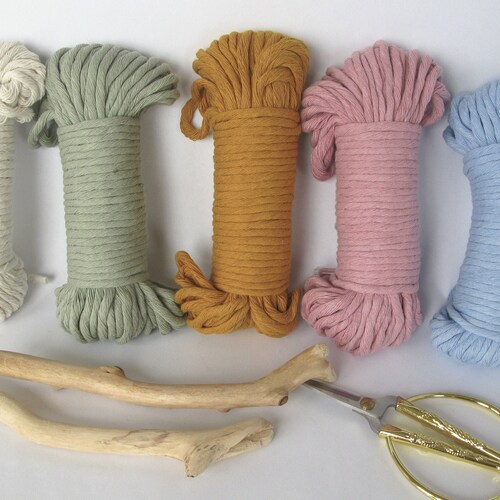 SET of Macrame Cotton Cord Bundles for Crafts 3-ply 3 Strand - Etsy