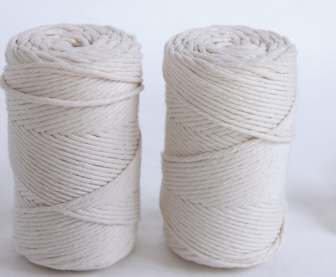 Single Strand Bulk Macrame Cord 100% Cotton Fiber Art Rope - Etsy