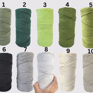 3mm Single Strand Macrame Cord, Soft Twisted Cotton Rope, Natural Cord ...