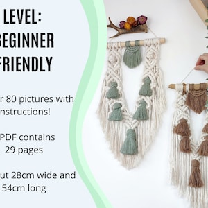 Macrame PDF PATTERN, Wall Hanging Tutorial, Digital Instruction ...