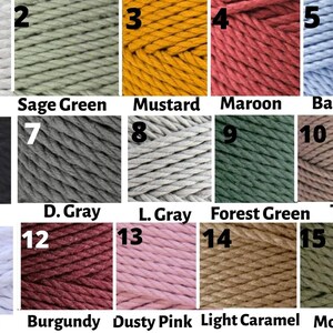 SET of Macrame Cotton Cord Bundles for Crafts 3-ply 3 Strand - Etsy
