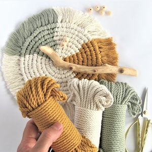 SET of Macrame Cotton Cord Bundles for Crafts, 3-ply 3 Strand Rope 3 ...