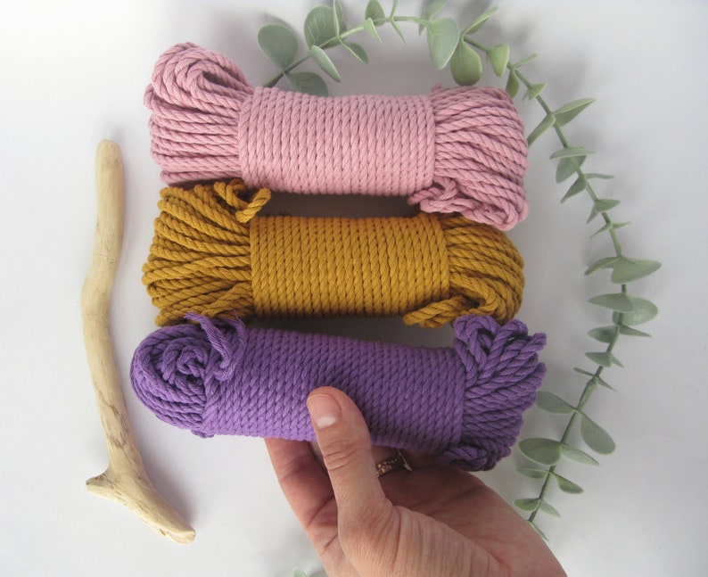 SET of Macrame Cotton Cord Bundles for Crafts 3-ply 3 Strand - Etsy