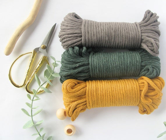 SET of Macrame Cotton Cord Bundles for Crafts 3/4mm Single - Etsy