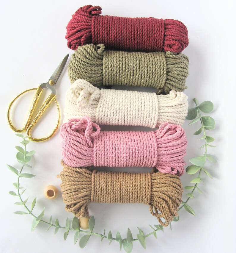 SET of Macrame Cotton Cord Bundles for Crafts 3-ply 3 Strand - Etsy