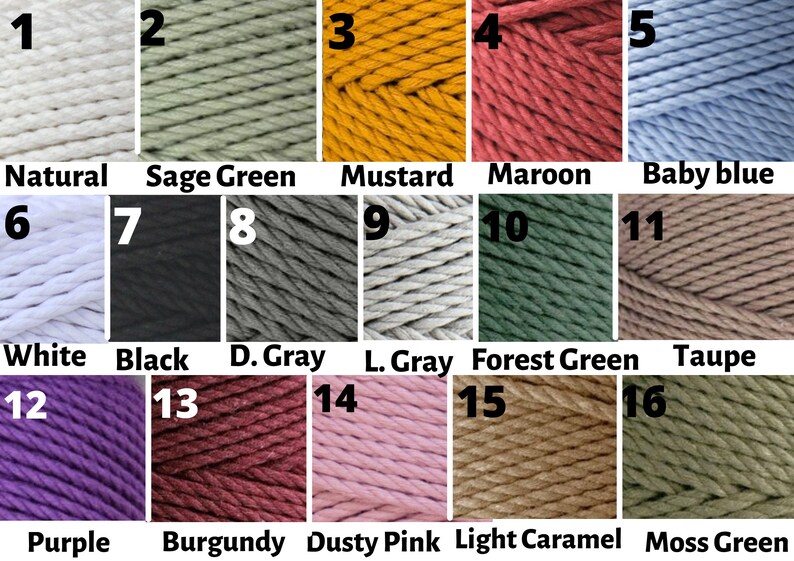 SET of Macrame Cotton Cord Bundles for Crafts 3-ply 3 Strand - Etsy