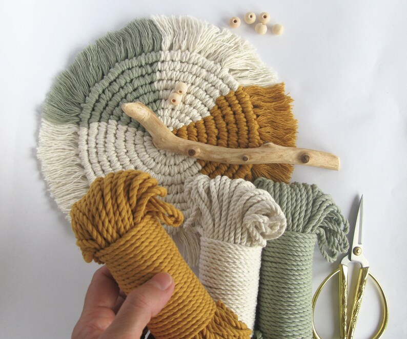 SET of Macrame Cotton Cord Bundles for Crafts 3-ply 3 Strand - Etsy