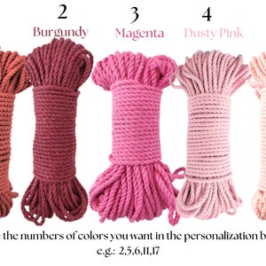 SET of Macrame Cotton Cord Bundles for Crafts, 3-ply 3 Strand Rope 3 ...