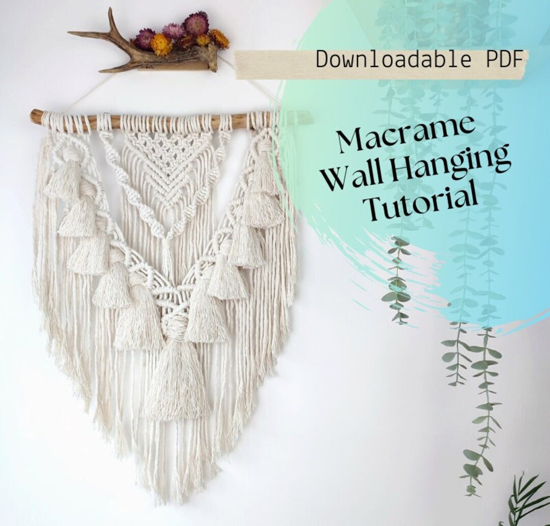 Macrame PDF PATTERN, Large Wall Hanging Tutorial, Digital Instruction ...
