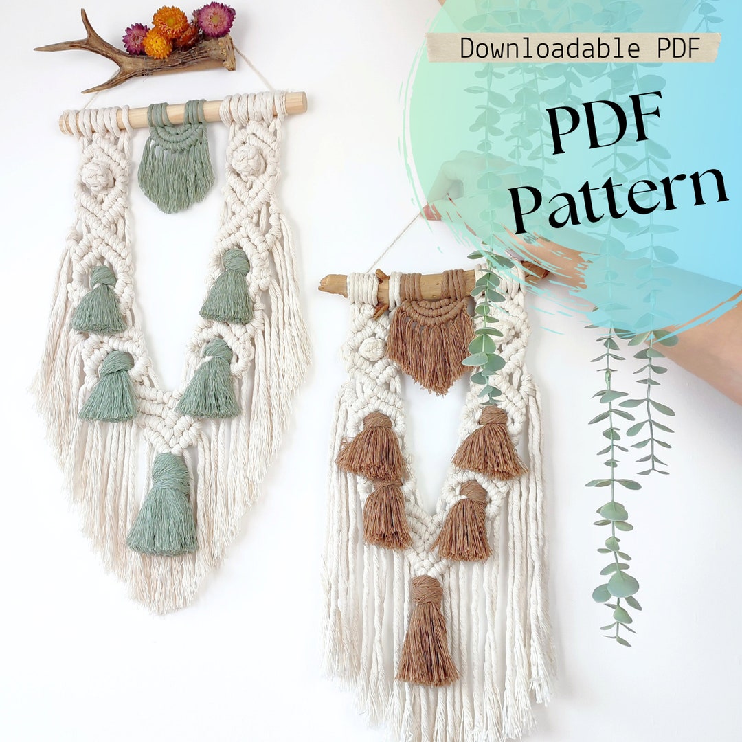 Macrame PDF PATTERN, Wall Hanging Tutorial, Digital Instruction ...