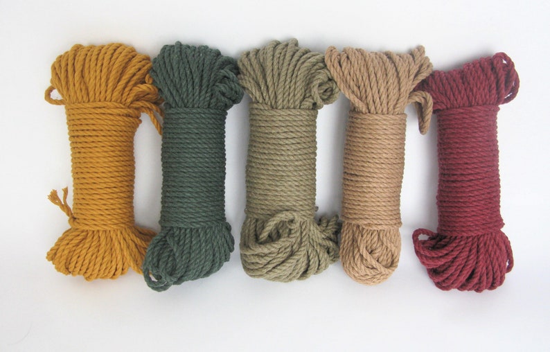 SET of Macrame Cotton Cord Bundles for Crafts 3-ply 3 Strand - Etsy