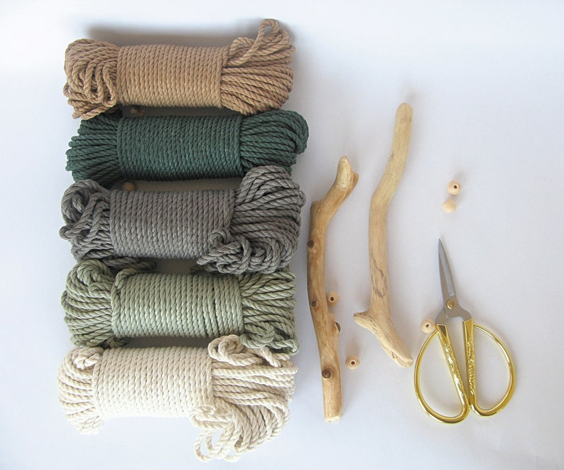 SET of Macrame Cotton Cord Bundles for Crafts 3-ply 3 Strand - Etsy