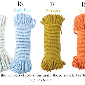 SET of Macrame Cotton Cord Bundles for Crafts, 3-ply 3 Strand Rope 3 ...
