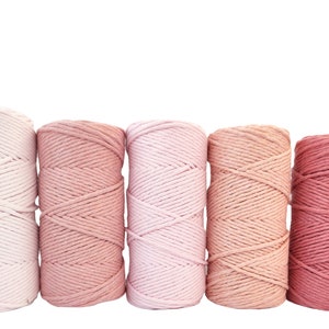 3mm Single Strand Macrame Cord, Soft Twisted Cotton Rope, Natural Cord ...