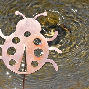 Copper Lady Bug Garden Stake - Etsy