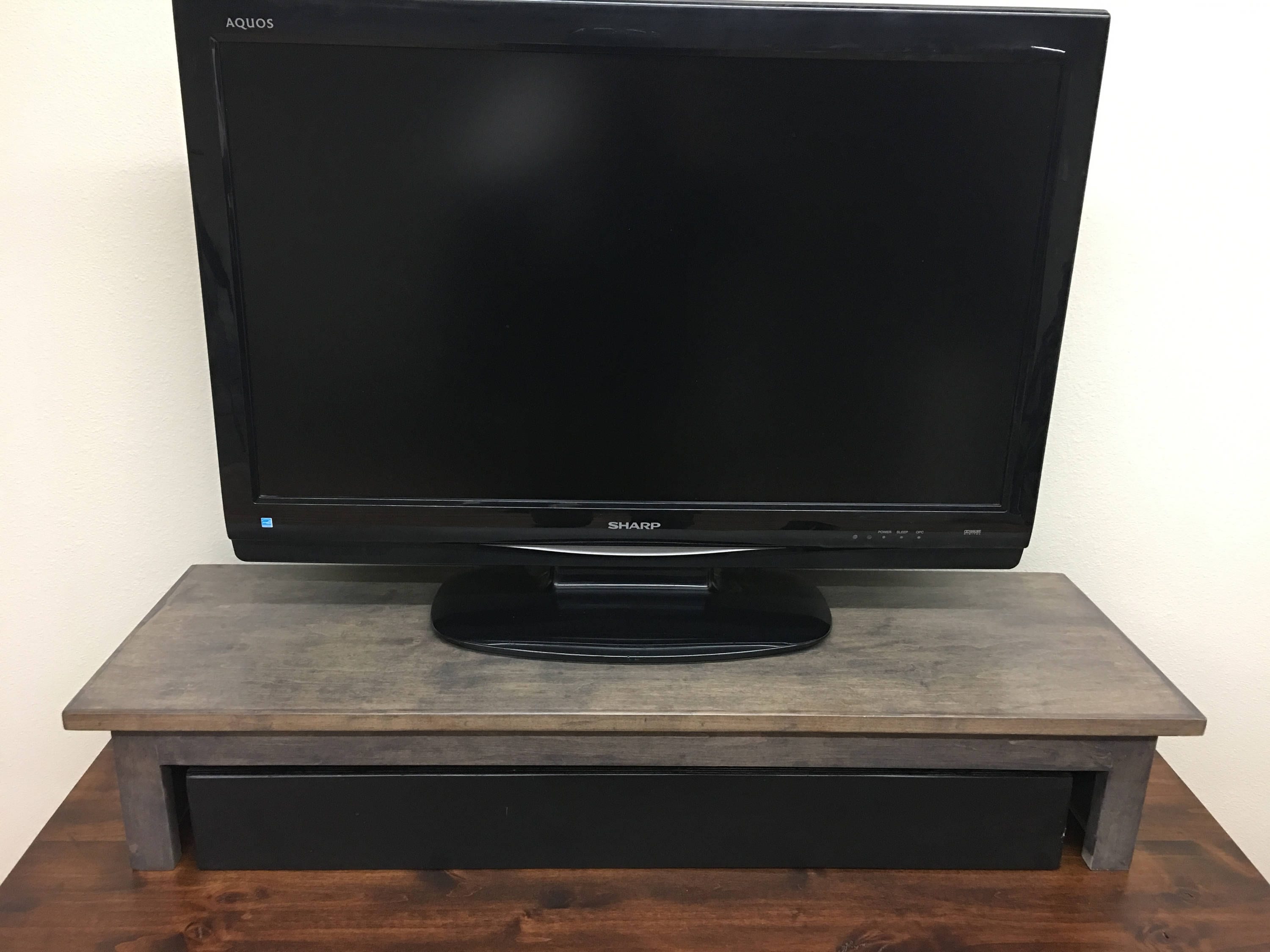 LED TV Riser Stand in Maple Hardwood Made in the USA | Etsy