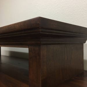LED TV Riser Stand in Alder With Crown Molding New Colors! - Etsy