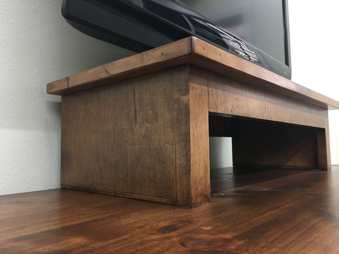 LED TV Riser Stand in Maple Hardwood Made in the USA - Etsy