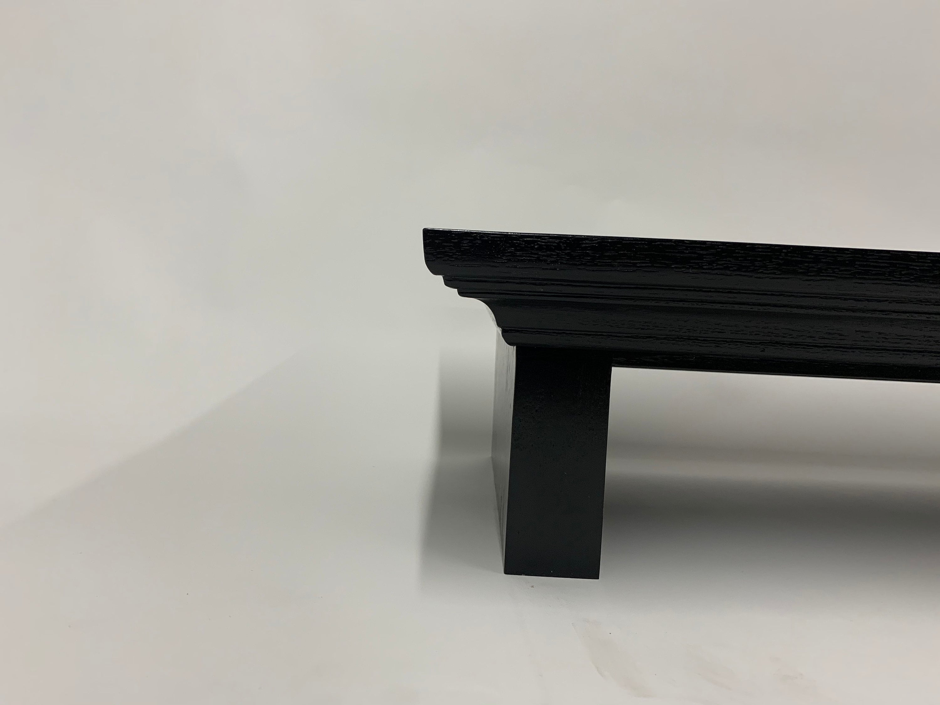 Traditional Oak TV Riser Stand Crown Molding in Black | Etsy