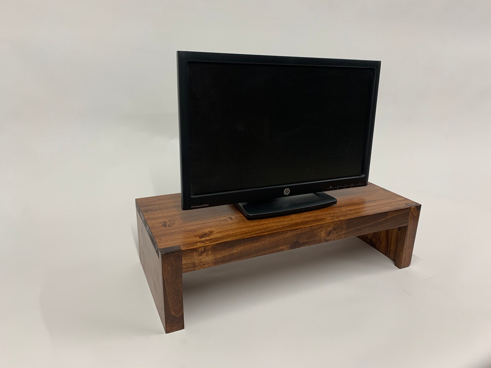 LED Computer 26" Monitor Stand in Rustic Hardwood-5 Finish Options - Etsy