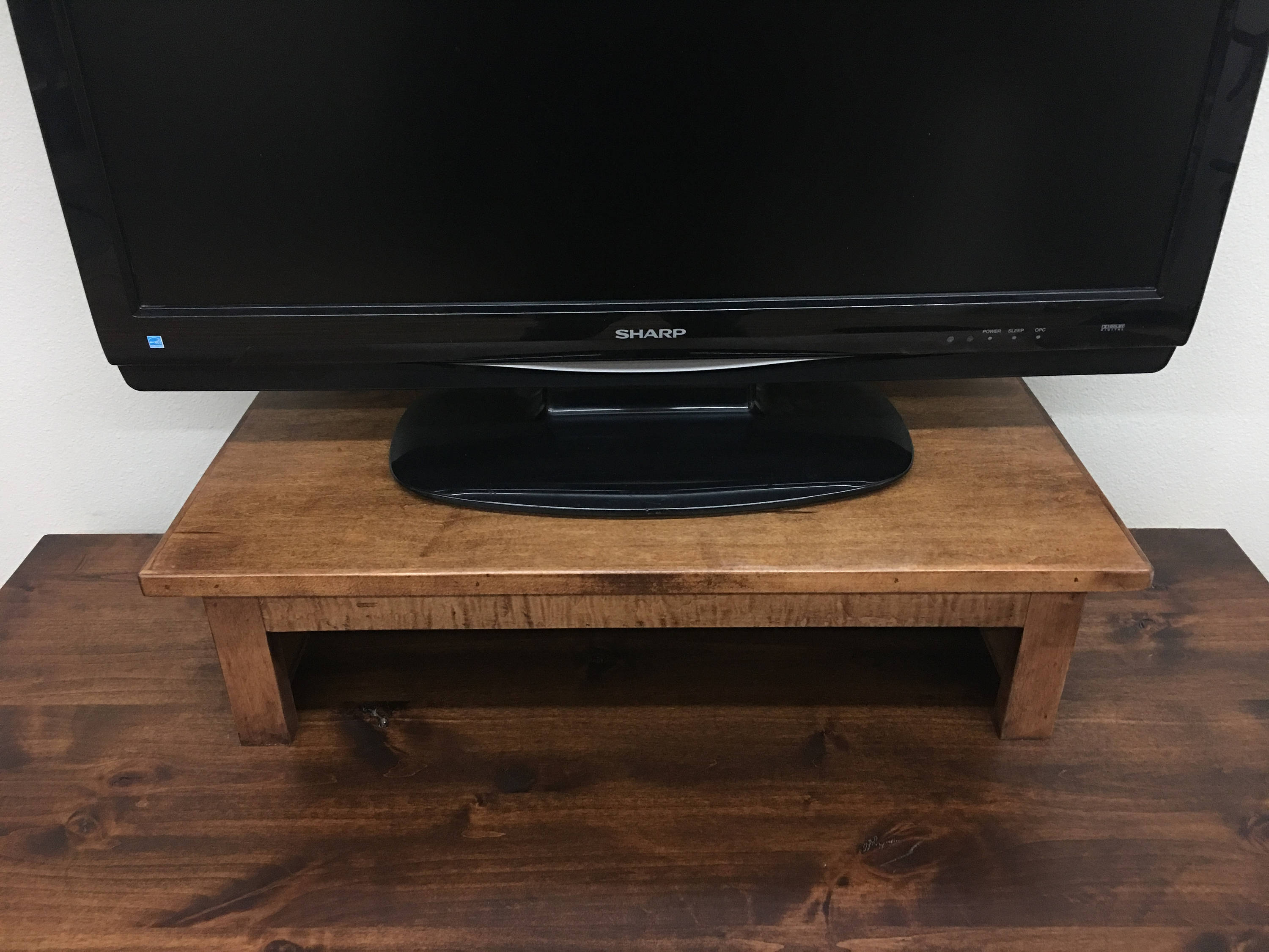 LED TV Riser Stand in Maple Hardwood Made in the USA | Etsy
