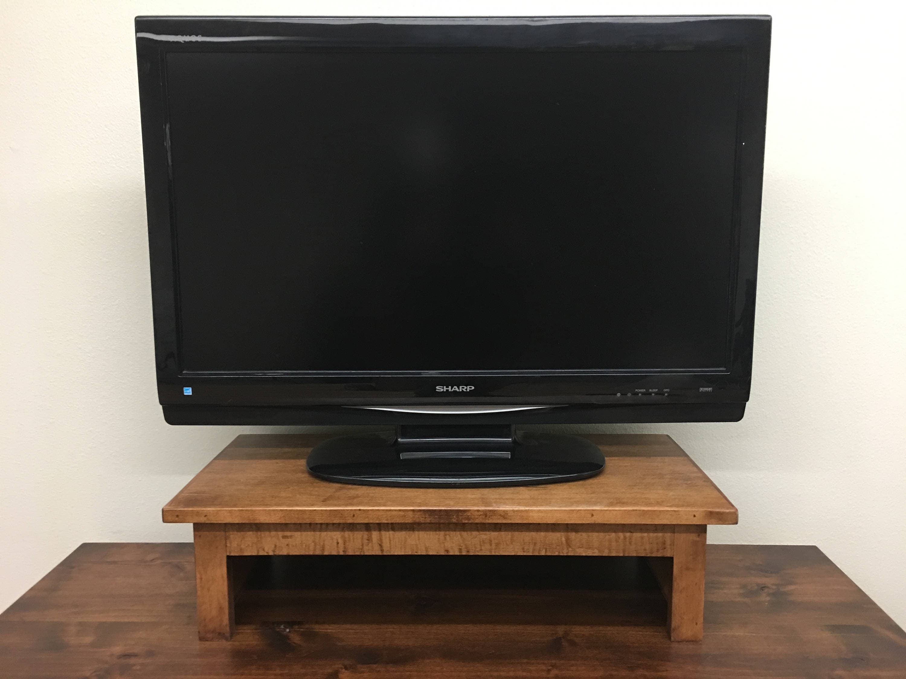 LED TV Riser Stand in Maple Hardwood Made in the USA | Etsy