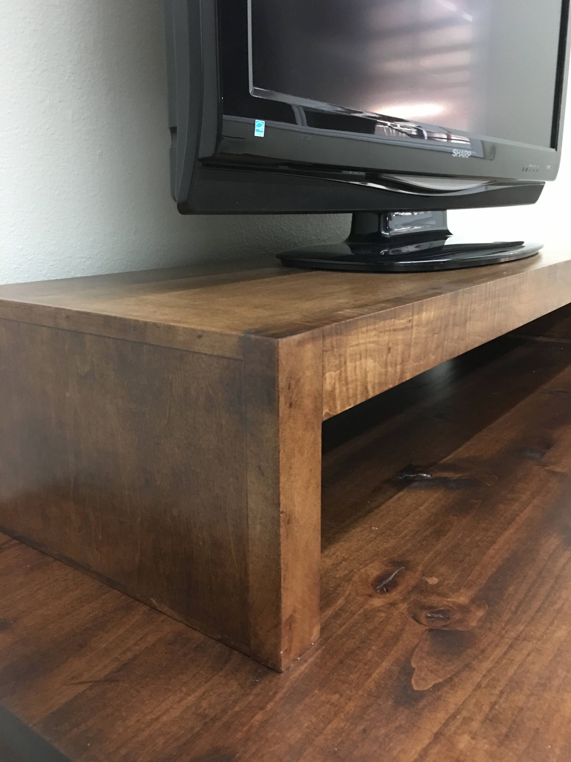 LED Modern TV Riser Stand in Maple | Etsy