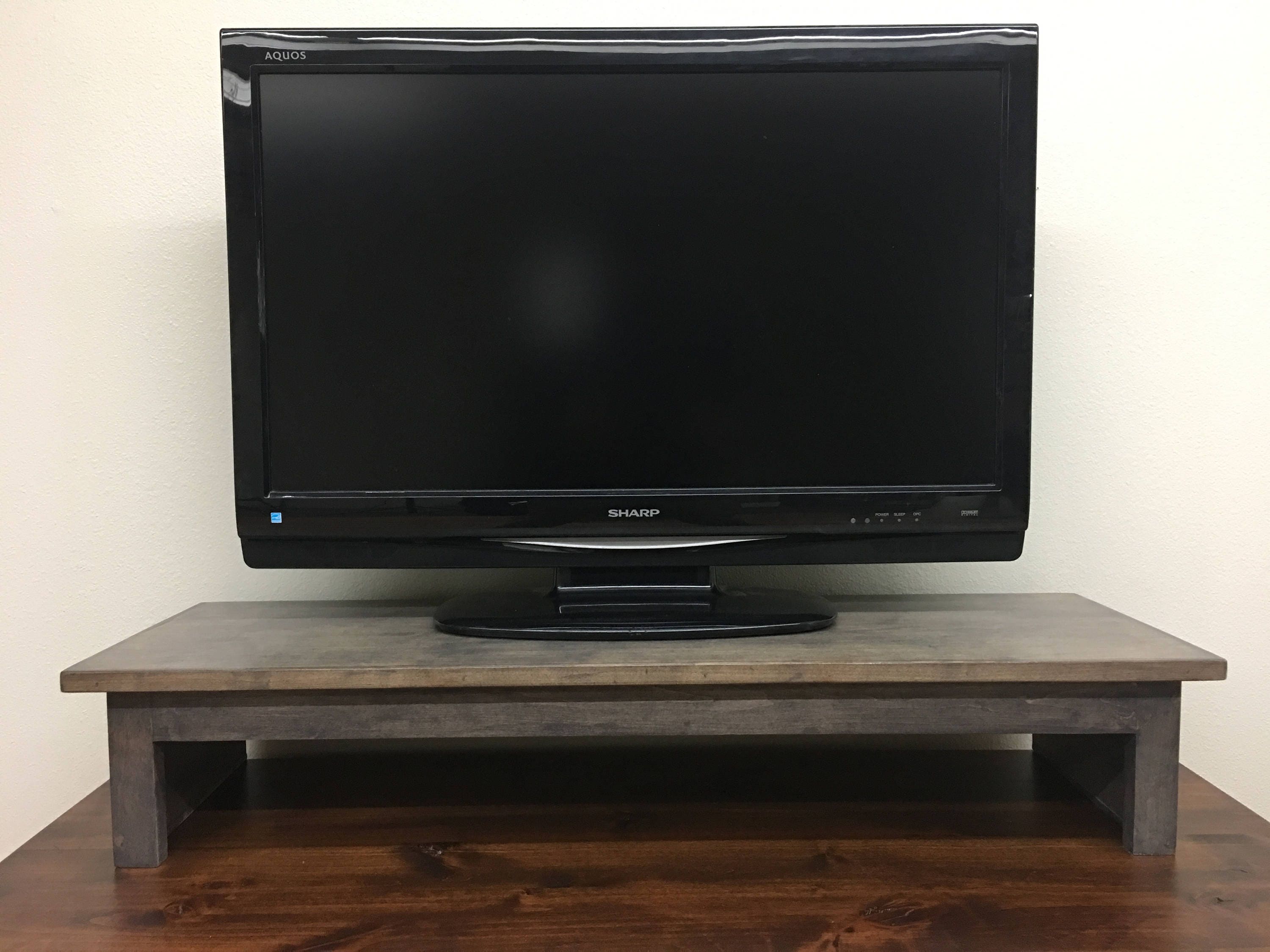 LED TV Riser Stand in Maple Hardwood Made in the USA | Etsy