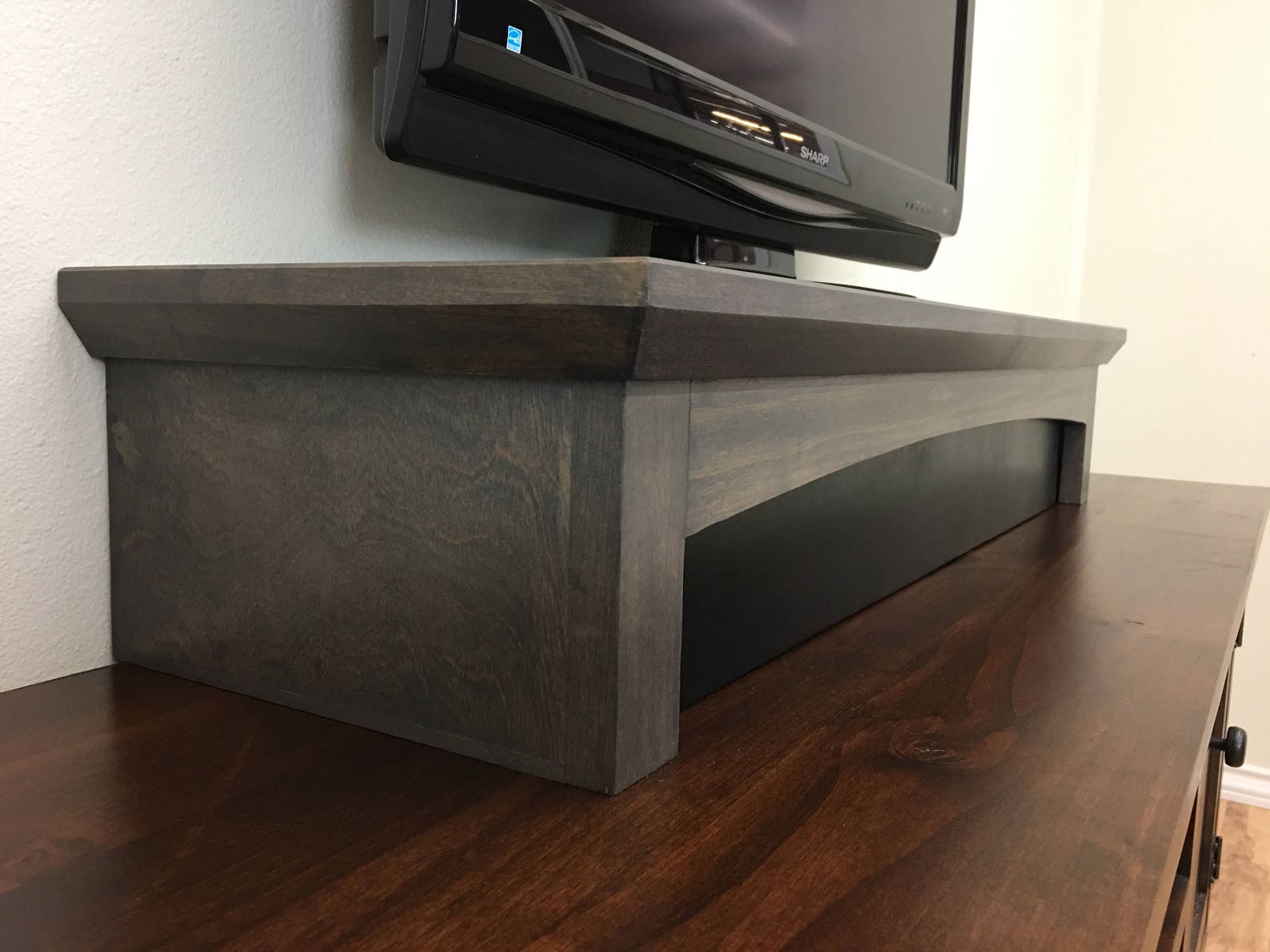 LED TV Riser Stand in Shaker Alder New Colors - Etsy