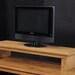 LED TV Monitor Riser Desktop Organizer Modern Oak - Etsy