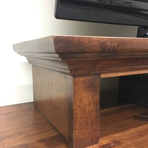 LED TV Riser Stand in Alder With Crown Molding New Colors! - Etsy