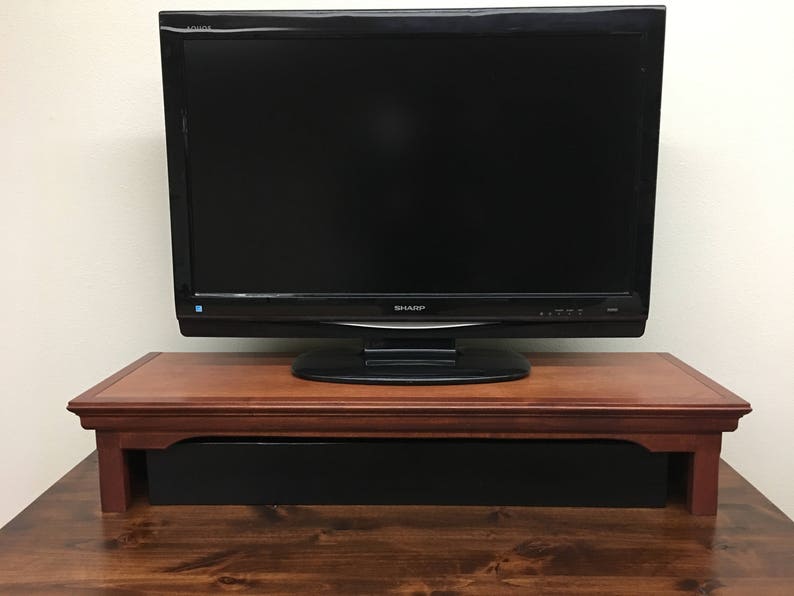 LED TV Riser Stand Laptop Organizer Stand Traditional Alder New Colors ...